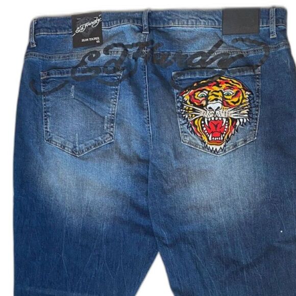 Ed Hardy | Jeans | Ed Hardy Roaring Tiger Head Denim Jeans Distressed ...